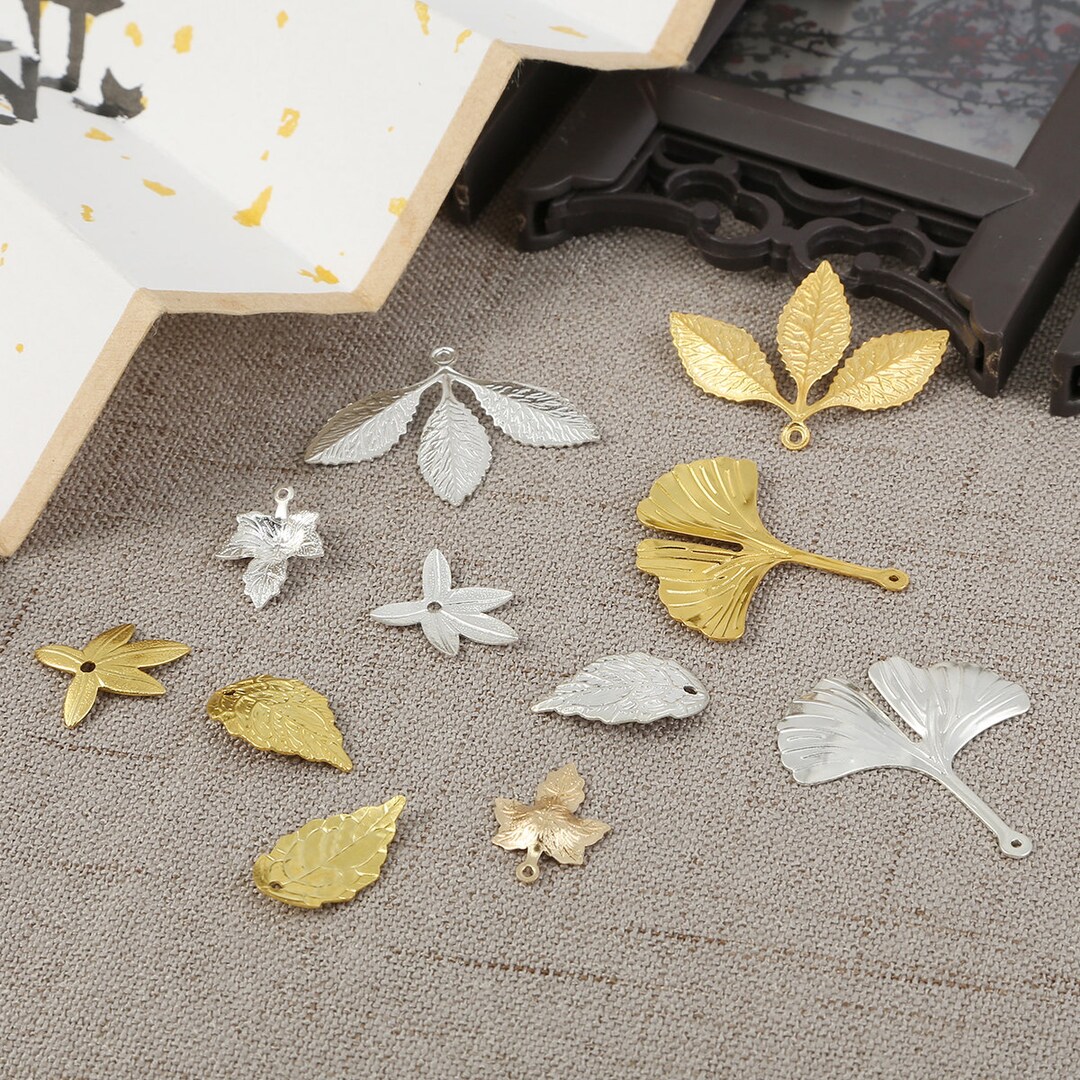 Maple Leaf Charms - Maple Leaf Pendant - Gold Maple Leaf - Silver Maple ...