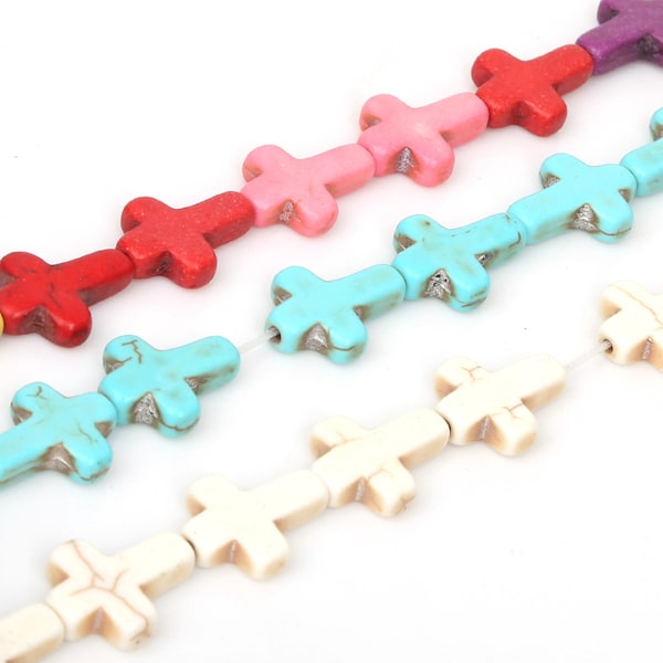 Turquoise Cross Bead - Etsy