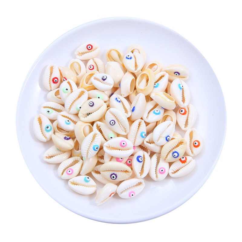 Colorful Eyes Natural Cowrie Shells Evil Eye Sea Shells - Etsy
