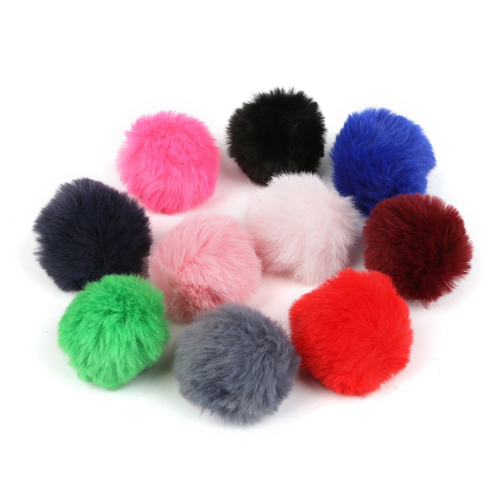 40MM Pom Pom Charms in 10 Colors 4 Pieces Fluffy Pom Pom - Etsy