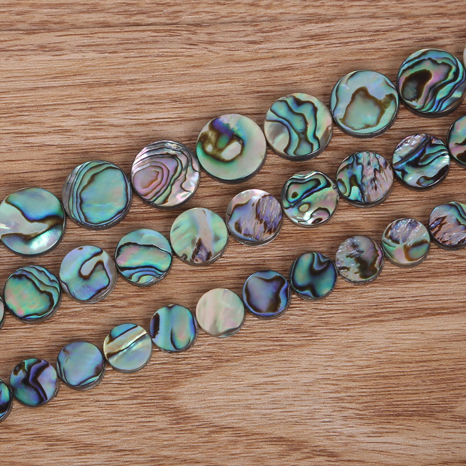 Natural Abalone Shell Flat Round Beads, 10mm 12mm 15mm, 15" Strand - Etsy