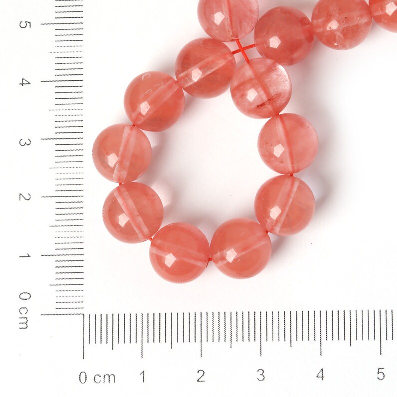 Pink Red Watermelon Stone Beads Round Polished Clear Rose Quartz 4mm ...