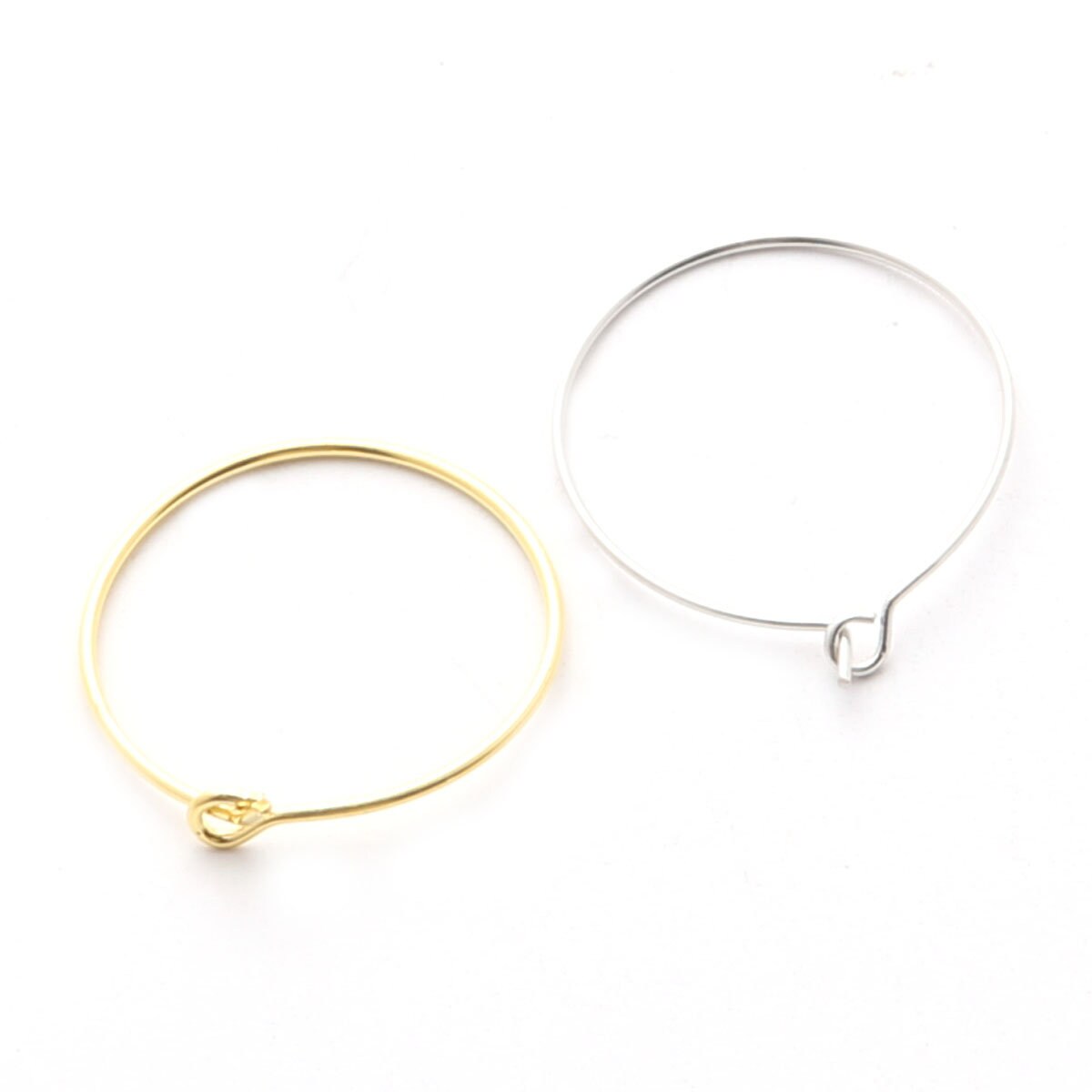 100pcs Silver or Gold Hoop Earring Findings - Ear Hook Bulk Jewelry ...