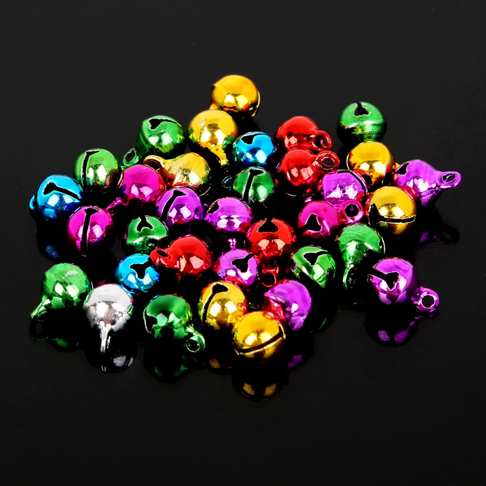 Mix Color Bells Rainbow Jingle Bells Charm Bead Christmas - Etsy