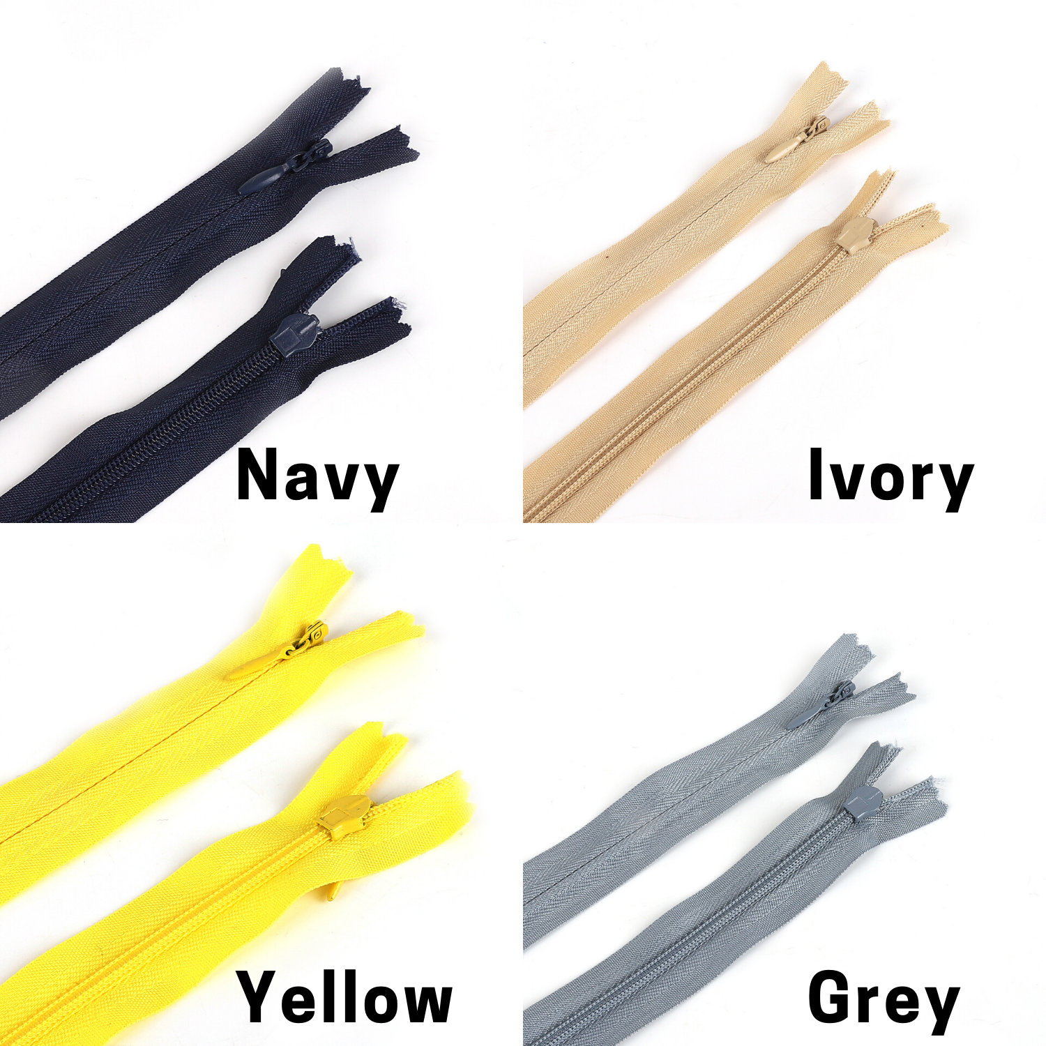 18 COLORS YKK Standard All Purpose #3 Coil Zippers - 28cm 35cm 40cm ...
