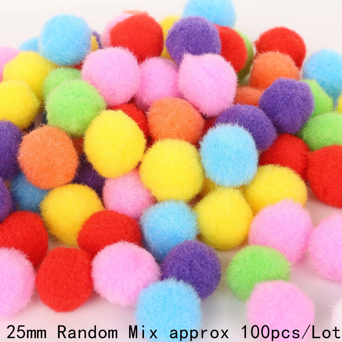 Mixed Color Fluffy Soft Pom Pom Yarn Pom Pom Balls Pompoms - Etsy