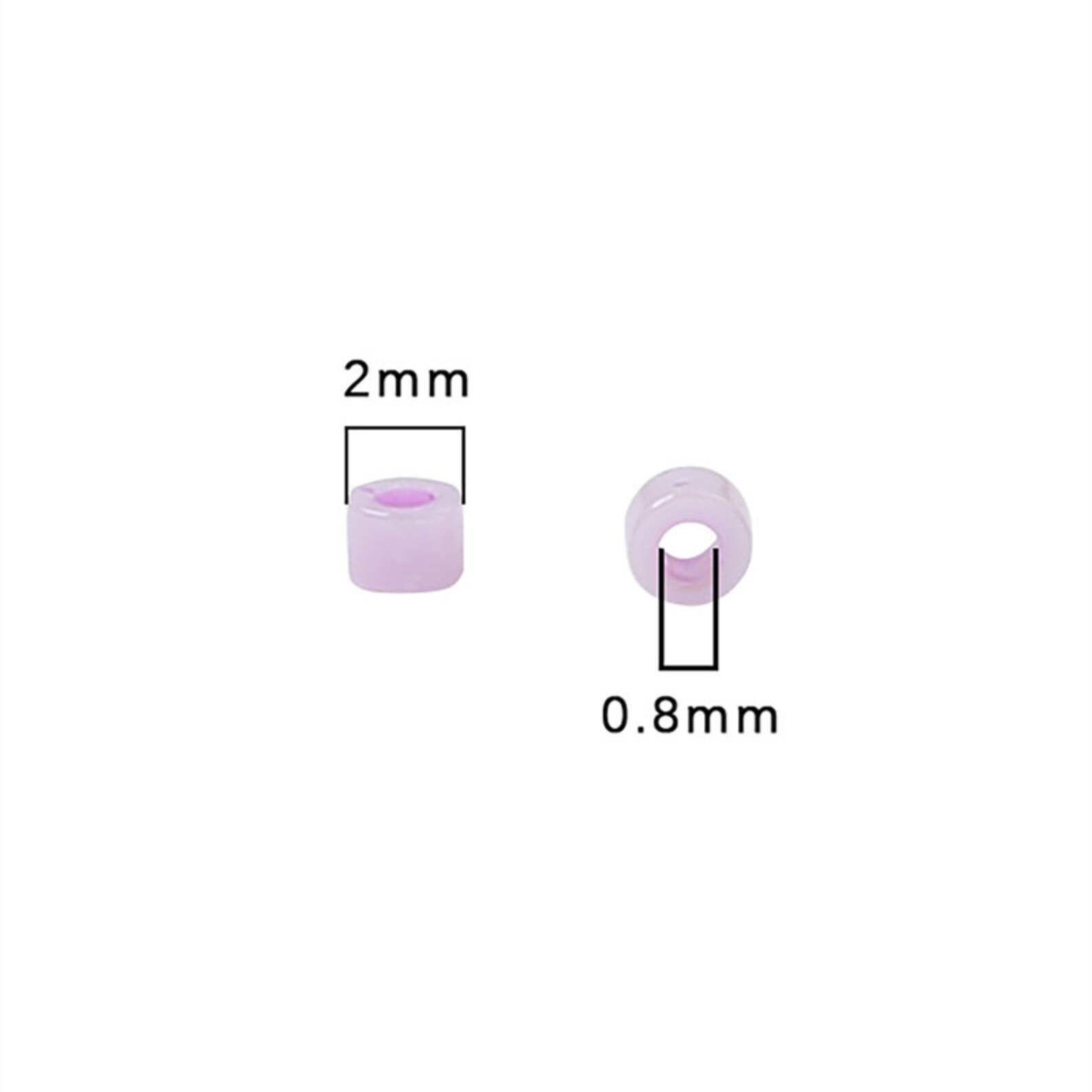 2mm Cream Colored Seed Beads - 12/0 Opaque Seed Beads - Pastel Cylinder ...