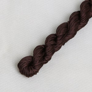 25 Colors of 1mm Nylon Knot Silky Cord Rattail Satin Cord Thread String ...