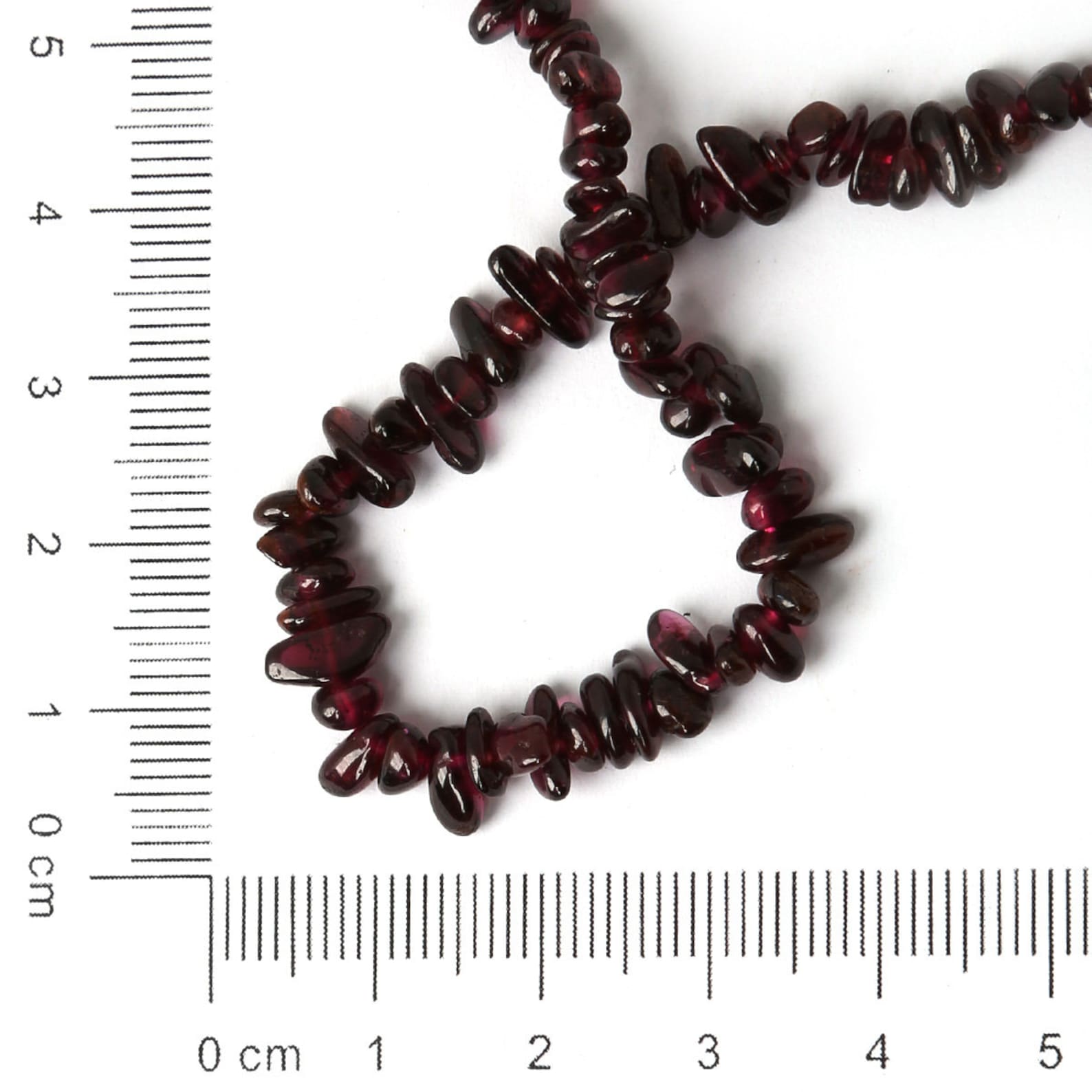5-6mm Genuine Natural Wine Red Garnet Loose Beads, Grade A Pebble Chips ...