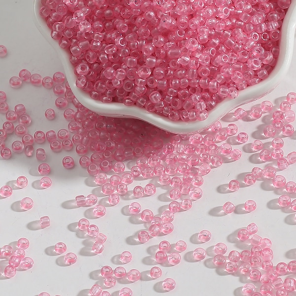 Transparent Pink Seed Beads 6 0 - Etsy