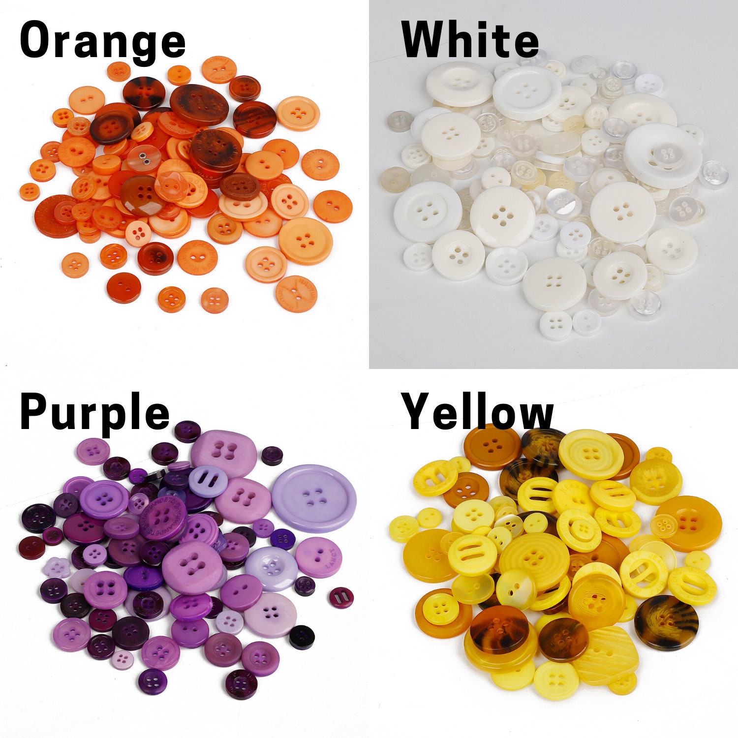 100pcs Plastic Assorted Mixed Size Color and Shade Round Resin - Etsy