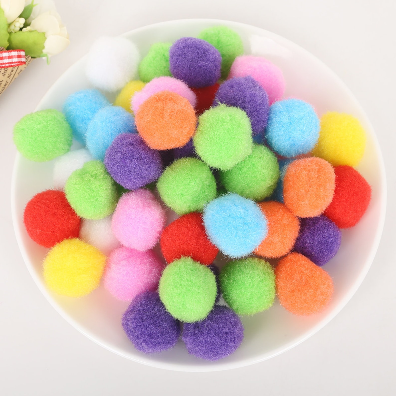 Mixed Color Fluffy Soft Pom Pom Yarn Pom Pom Balls Pompoms - Etsy