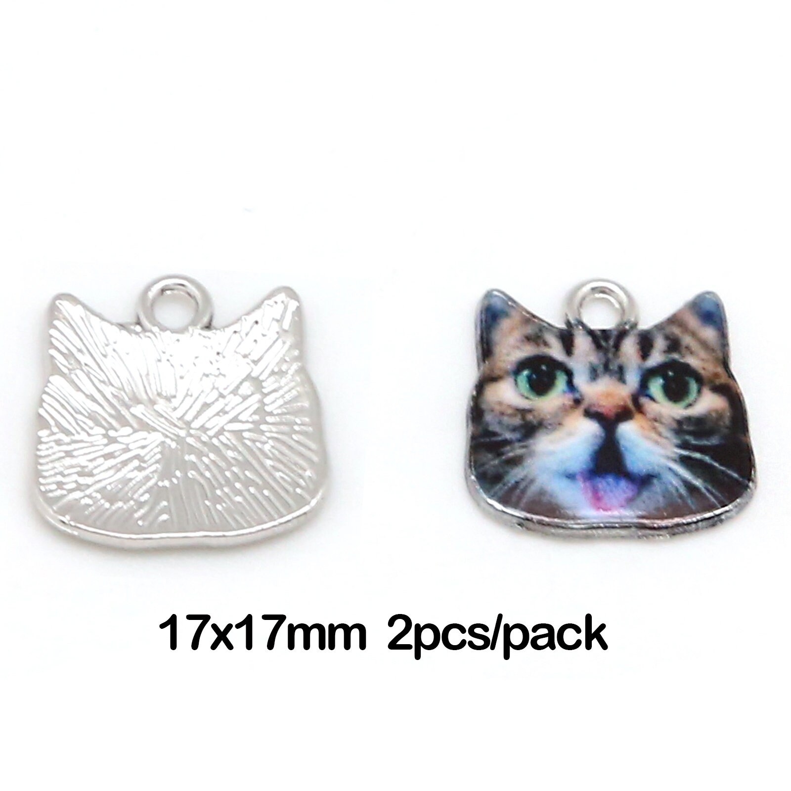 Cute Cat Charms, Cat Face Charm, Kitty Charms, 17x17mm - Etsy