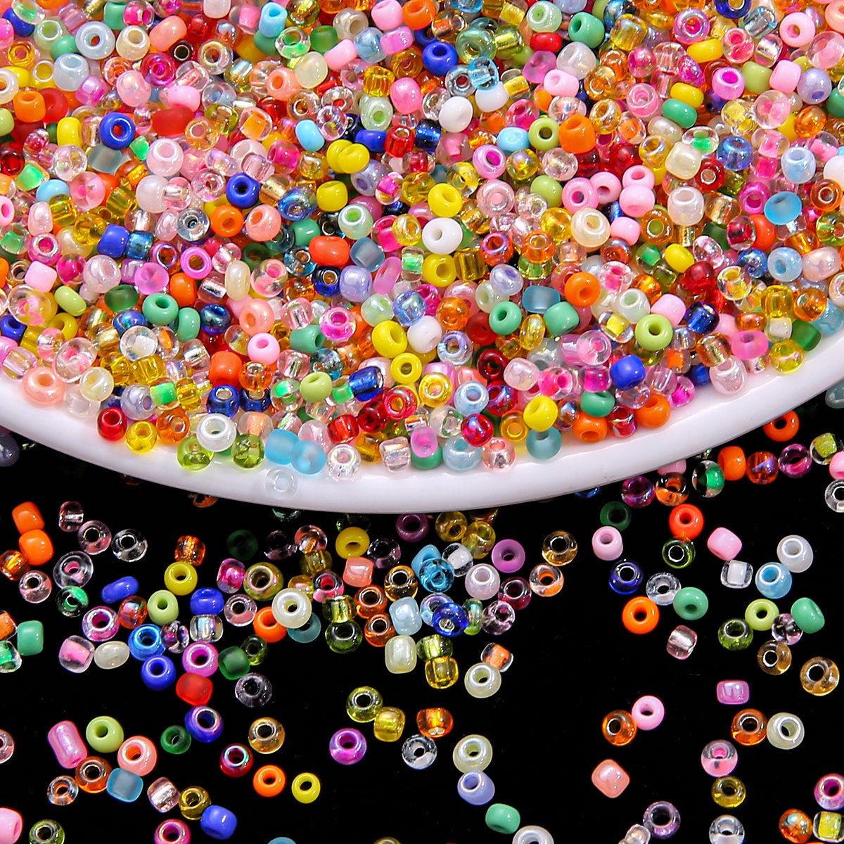 8/0 Mixed Color Seed Beads 3mm Multi Color Seed Beads Two - Etsy