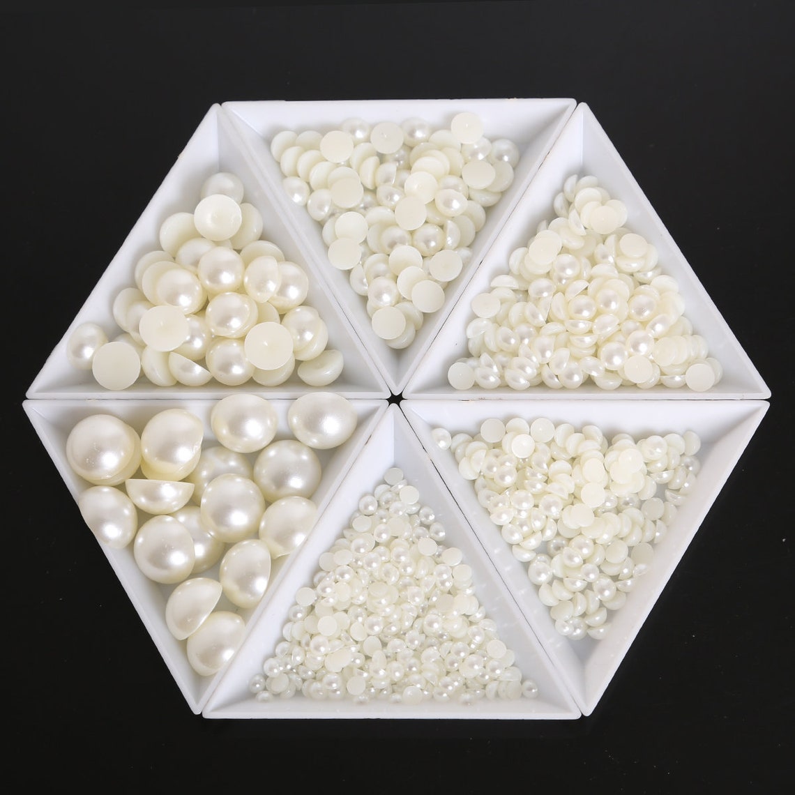 12 SIZES Ivory Flatback Half Round Pearls for Embellishments - Etsy
