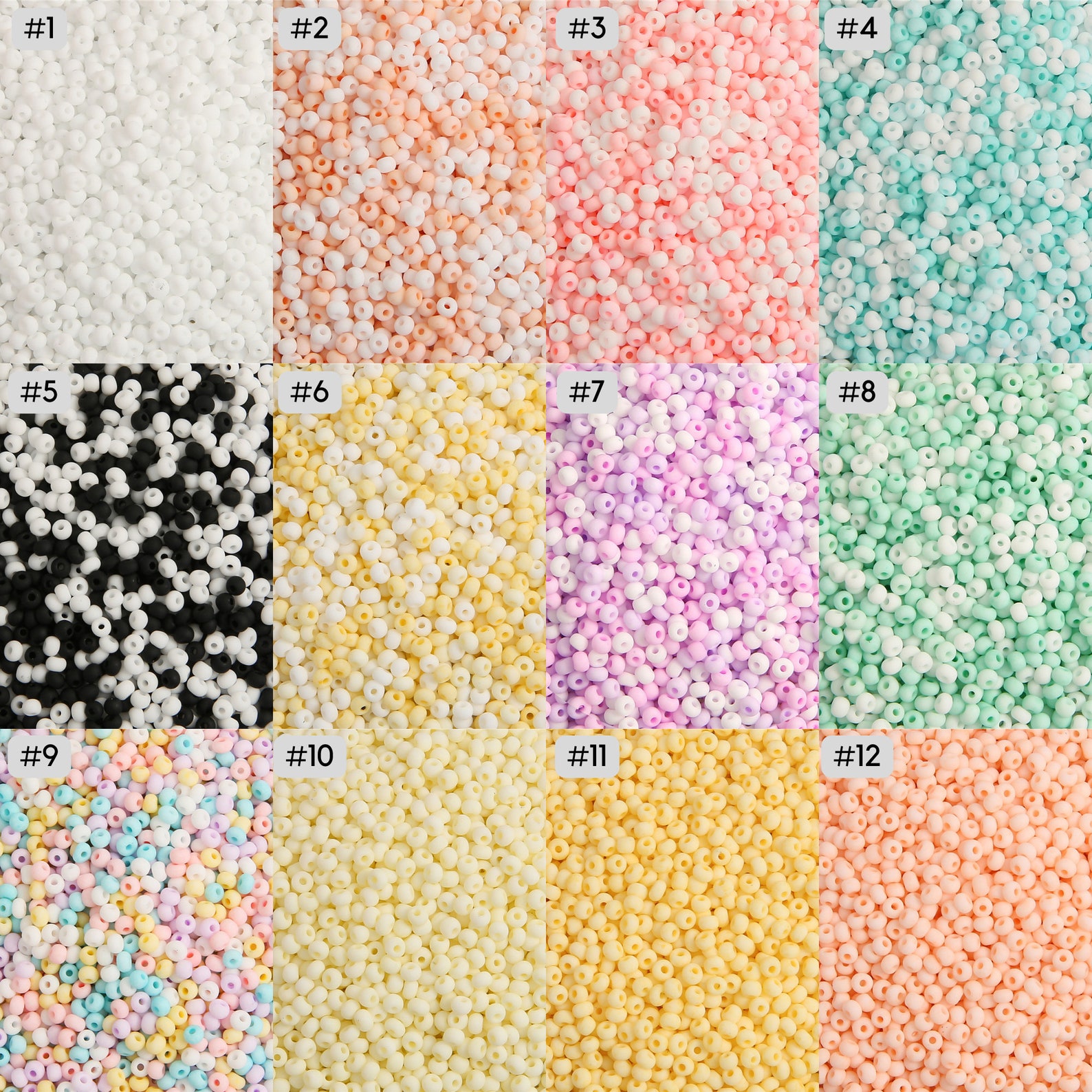 2mm 3mm Matte Cream Color Seed Beads 8/0 12/0 High Quality - Etsy