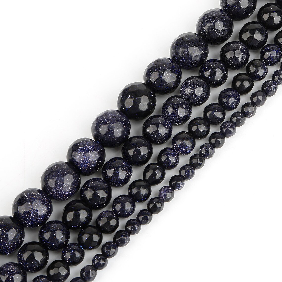 Synthetic Blue Sandstone Faceted Beads 4mm 6mm 8mm 10mm, Full 15 ...