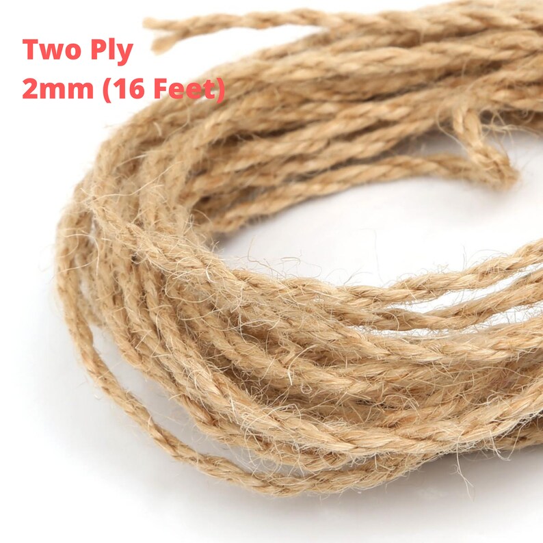 1-3 Ply Natural Jute Twine 16 Feet Jute String Jute Rope - Etsy