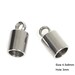 10 Pcs Stainless Steel Necklace Crimp - Necklace End Cap - Silver Crimp ...