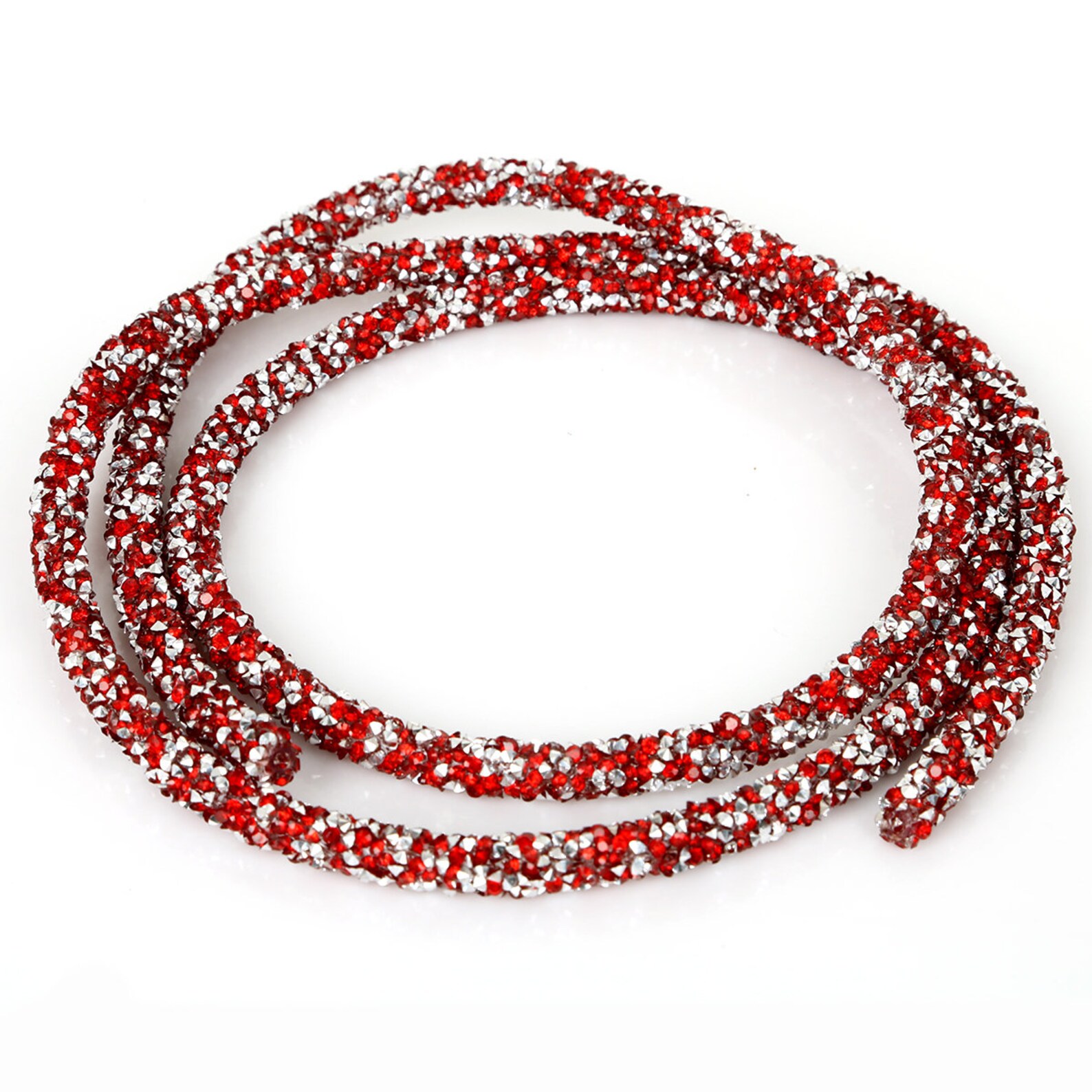 12 COLORS Crystal Rhinestone Tube Cord 7mm - Hollow Core Crystal Cord ...