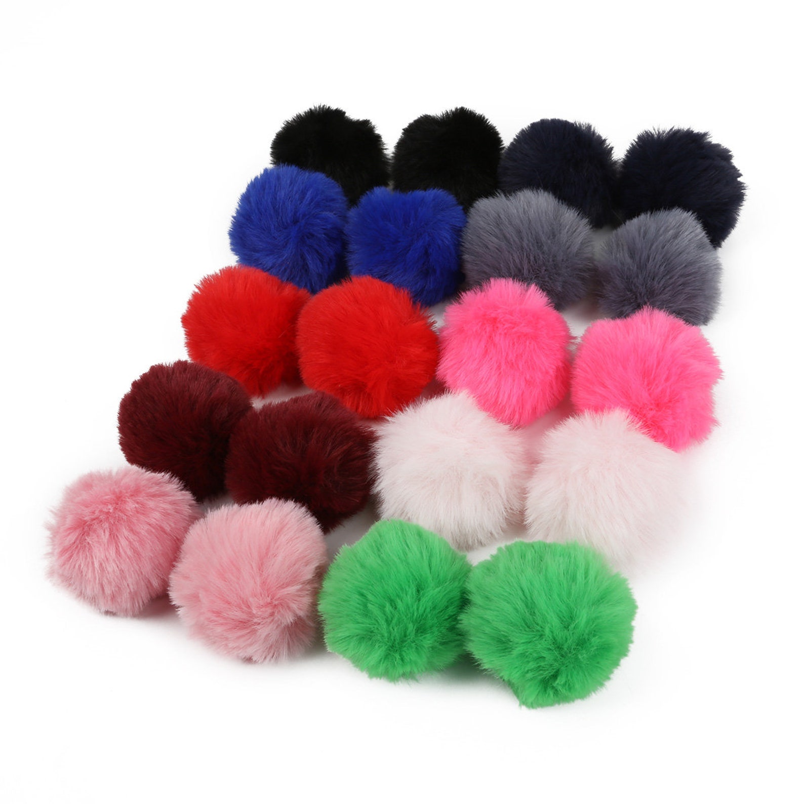 40MM Pom Pom Charms in 10 Colors 4 Pieces Fluffy Pom Pom - Etsy