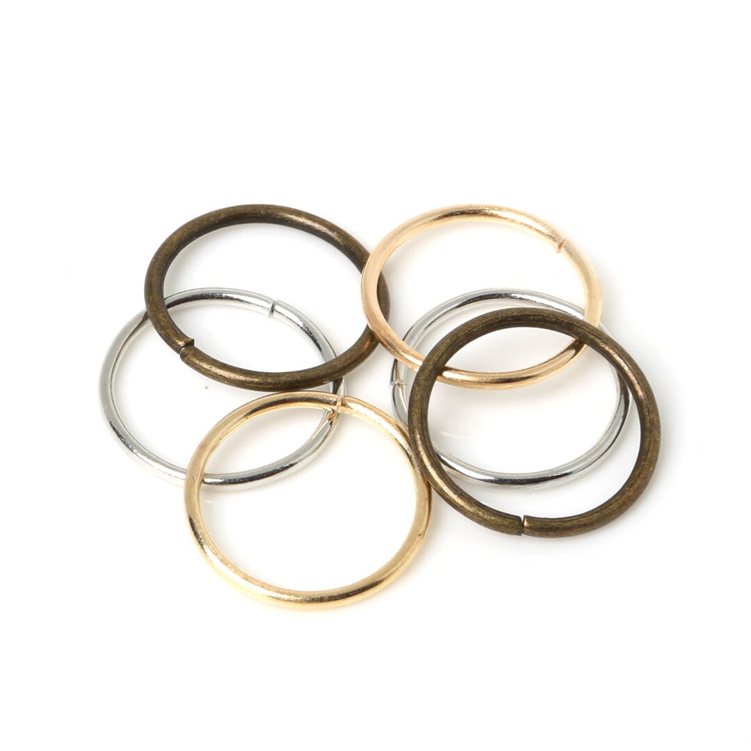 20mm Jump Rings 15pcs - Gold Silver Bronze Plated Open Jump Rings ...