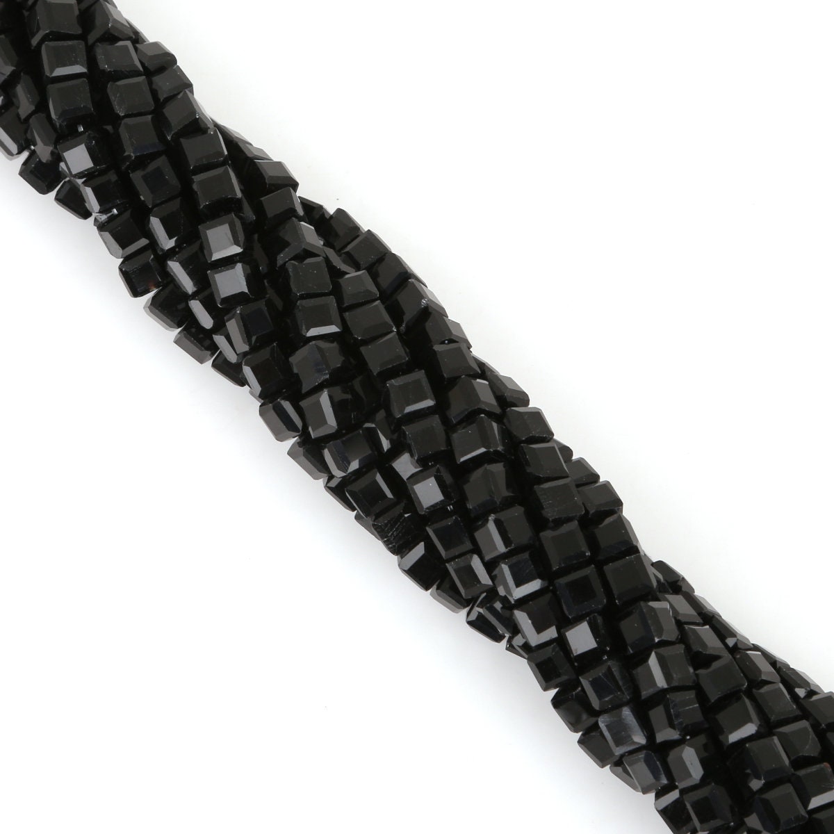 Black Crystal Cube Beads - 2mm 3mm 4mm 6mm 8mm- Swarovski Glass Square ...