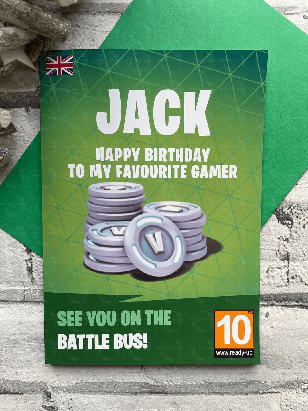 Gaming Birthday Card, Ready up Card, Personalised Age Birthday Card ...