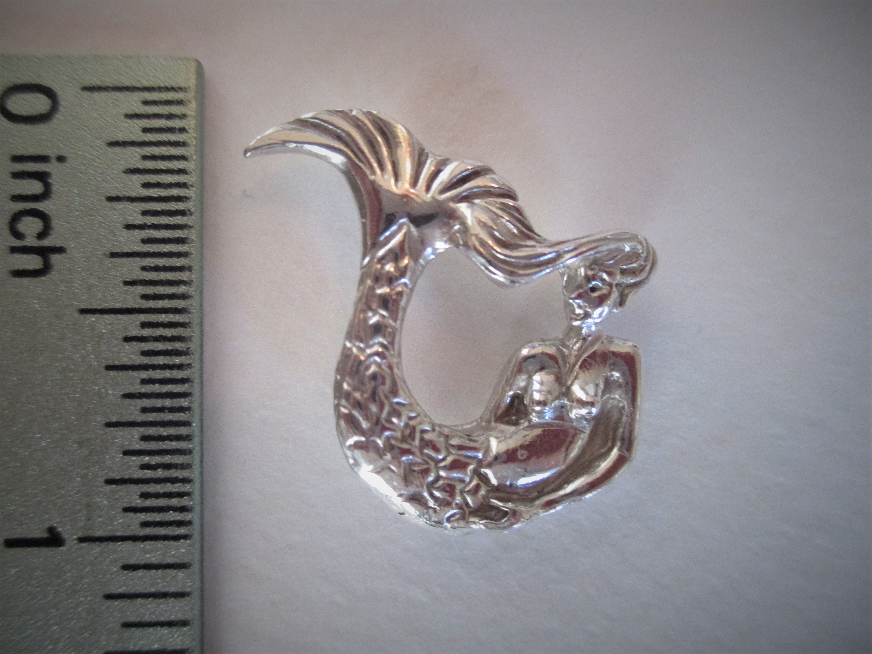 Large Mermaid Pendant with chain, sterling silver - Etsy.de