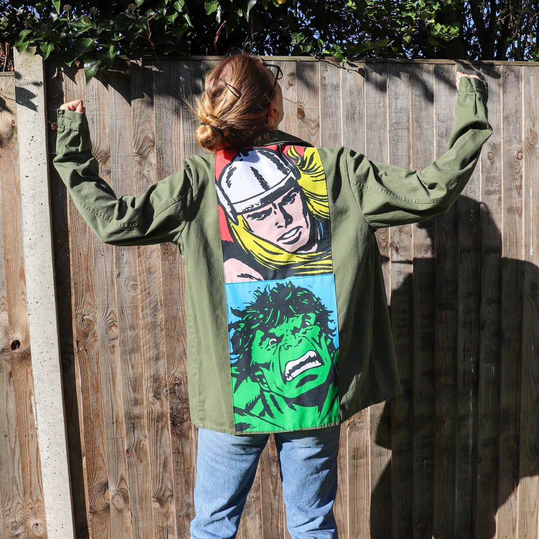 Upcycled Reworked Animated Superheroes Jacket - Etsy