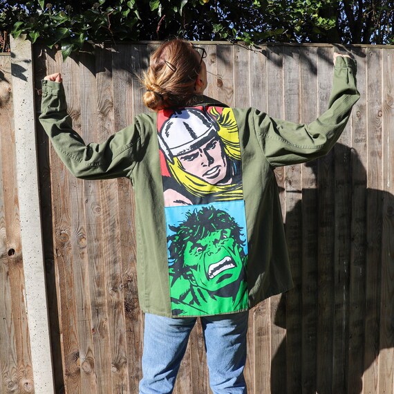 Upcycled Reworked Animated Superheroes Jacket - Etsy