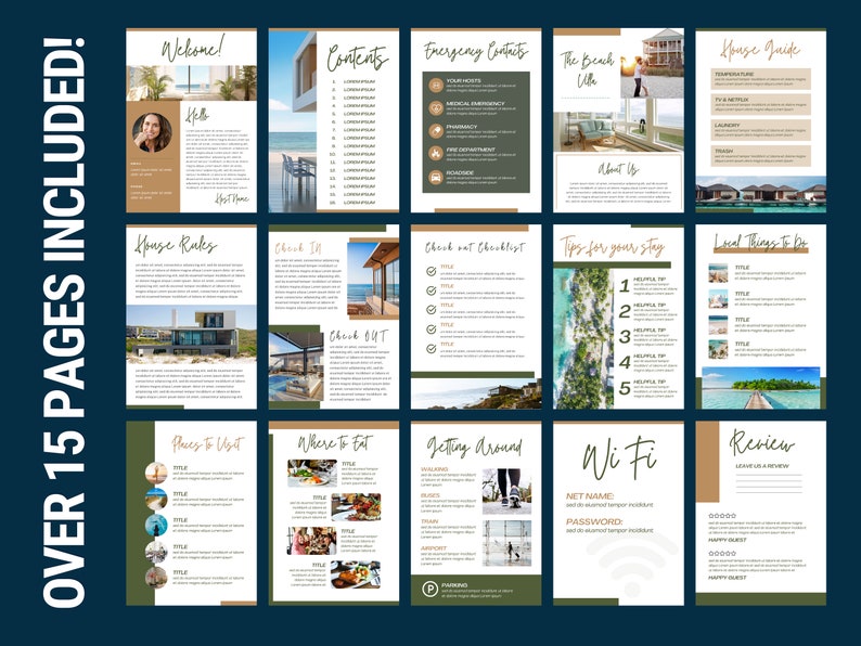 Airbnb Welcome Book Template Editable Airbnb Host Bundle - Etsy