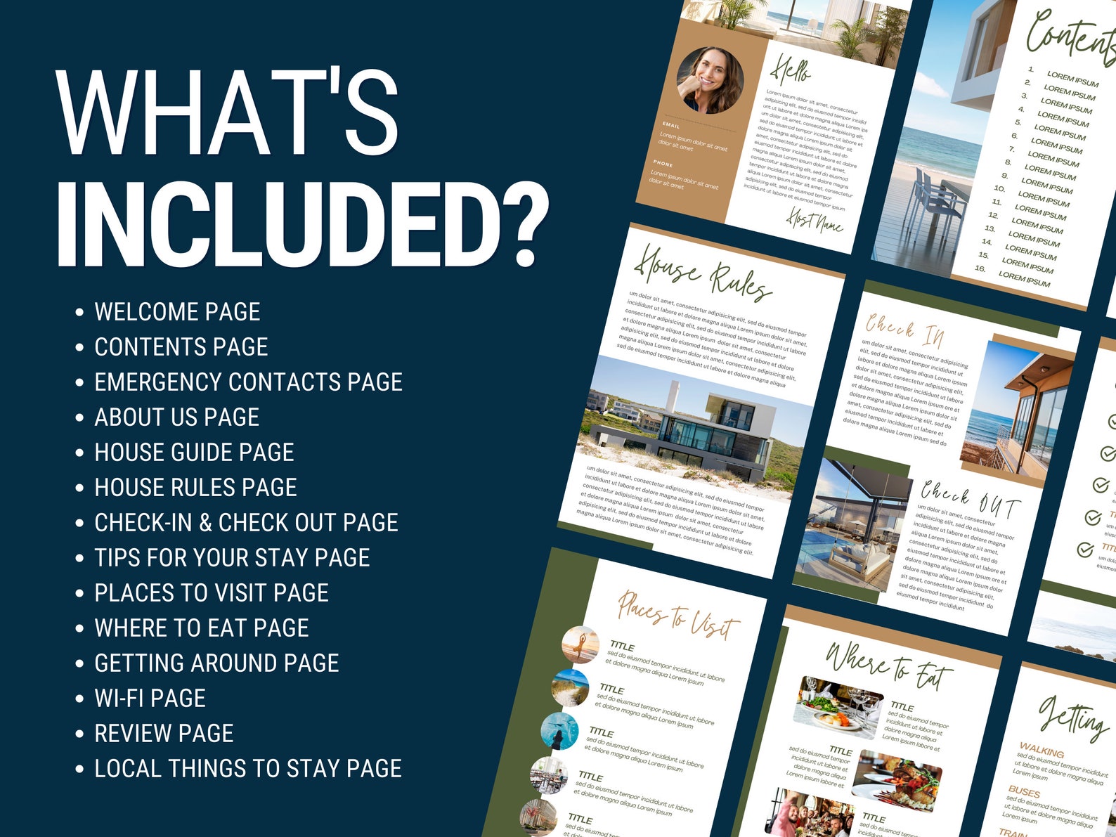 Airbnb Welcome Book Template Editable Airbnb Host Bundle - Etsy