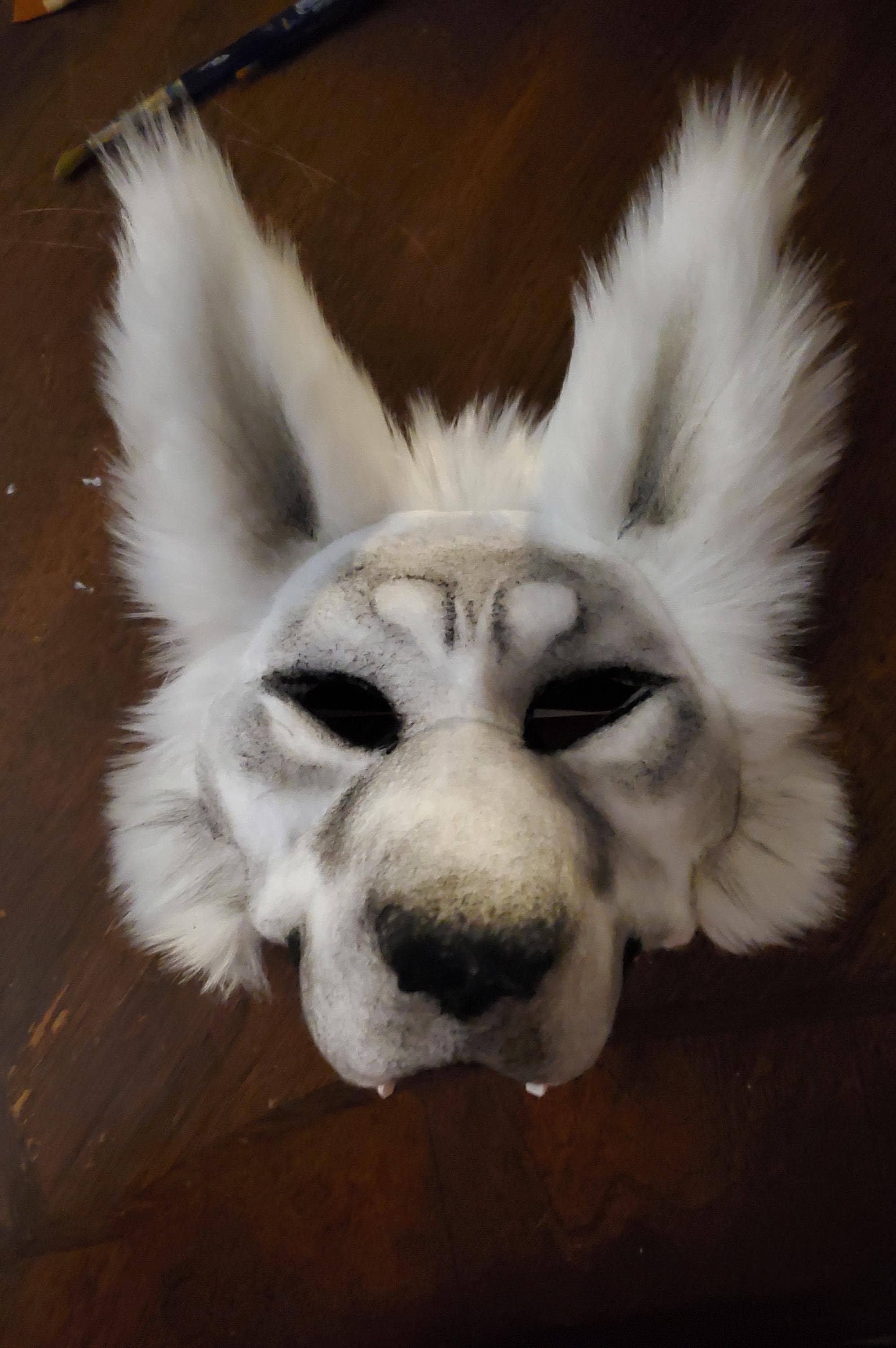 White Wolf/fox Therian Furry Mask - Etsy