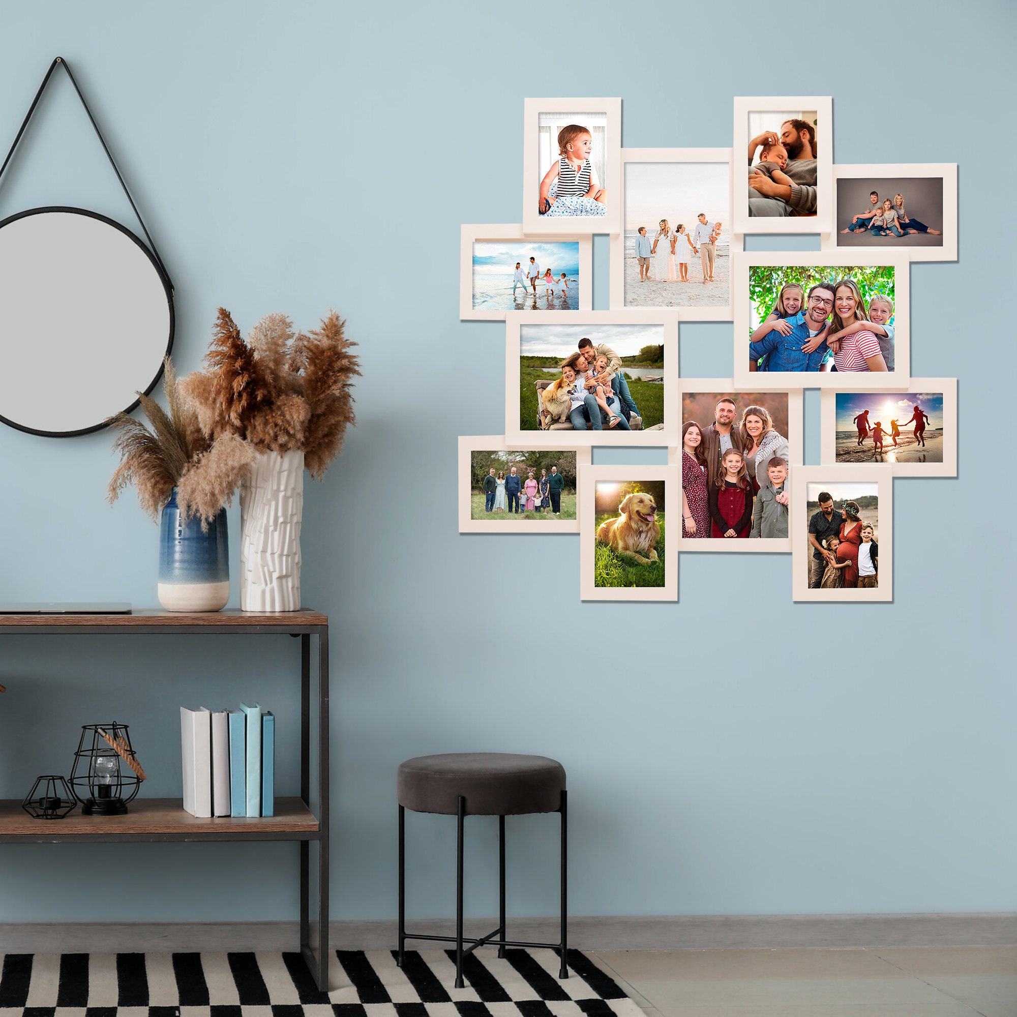 12 Openings PHOTO COLLAGE FRAME Picture Frame Collage Multiple Photo ...