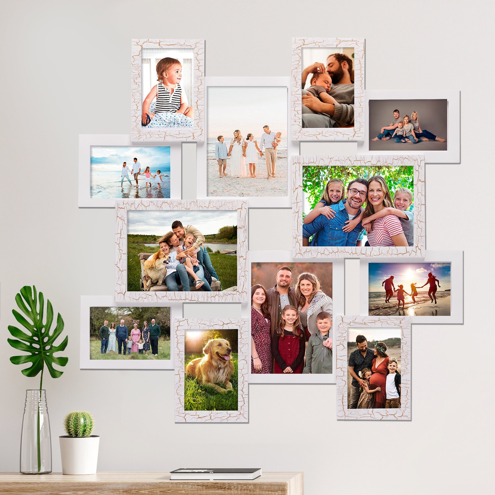 12 отверстий ФОТОКОЛЛАЖ РАМКА Фоторамка Коллаж Несколько - Etsy