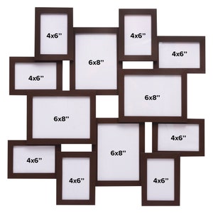 12 Openings PHOTO COLLAGE FRAME — Picture Frame Collage — Multiple ...