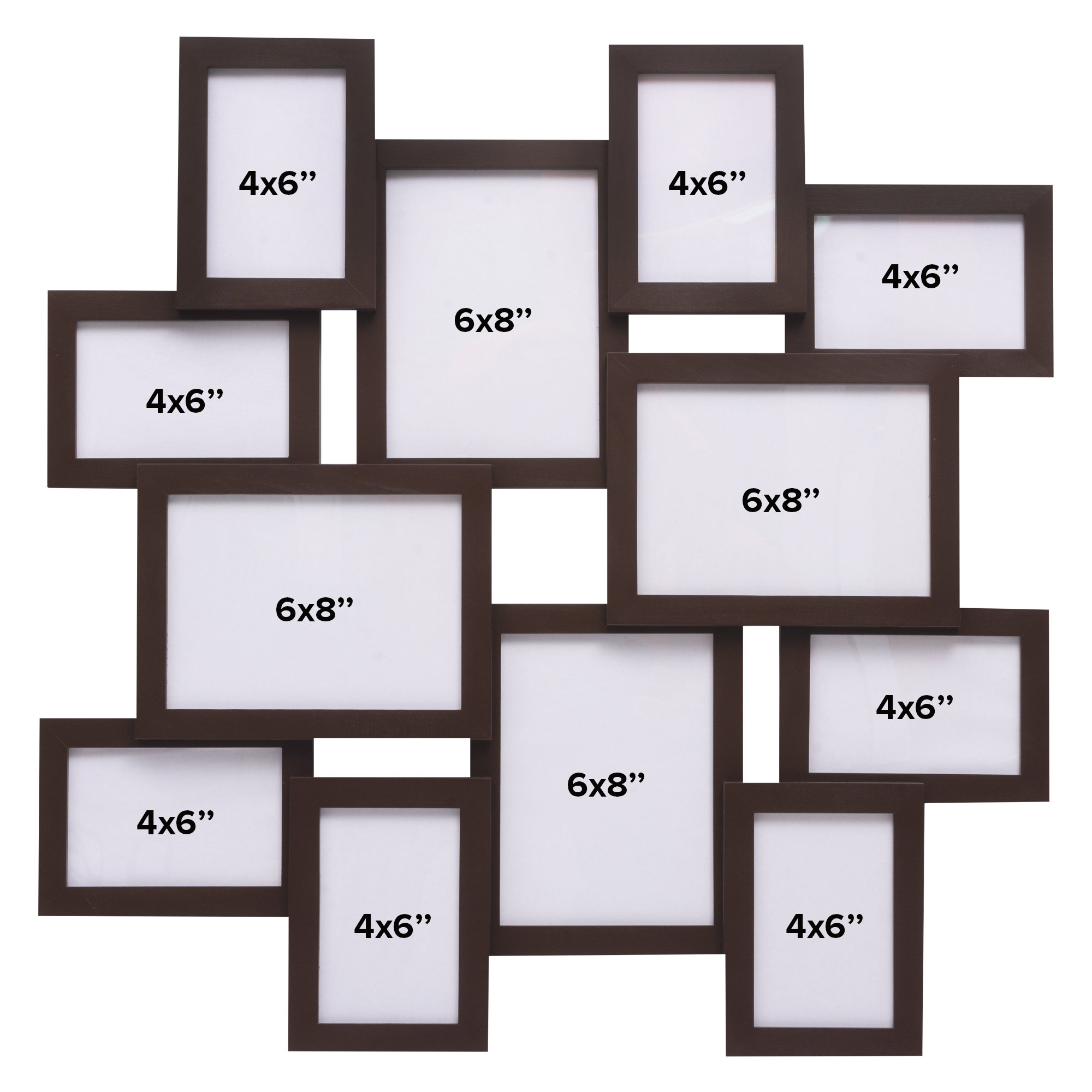12 Openings PHOTO COLLAGE FRAME Picture Frame Collage Multiple Photo ...