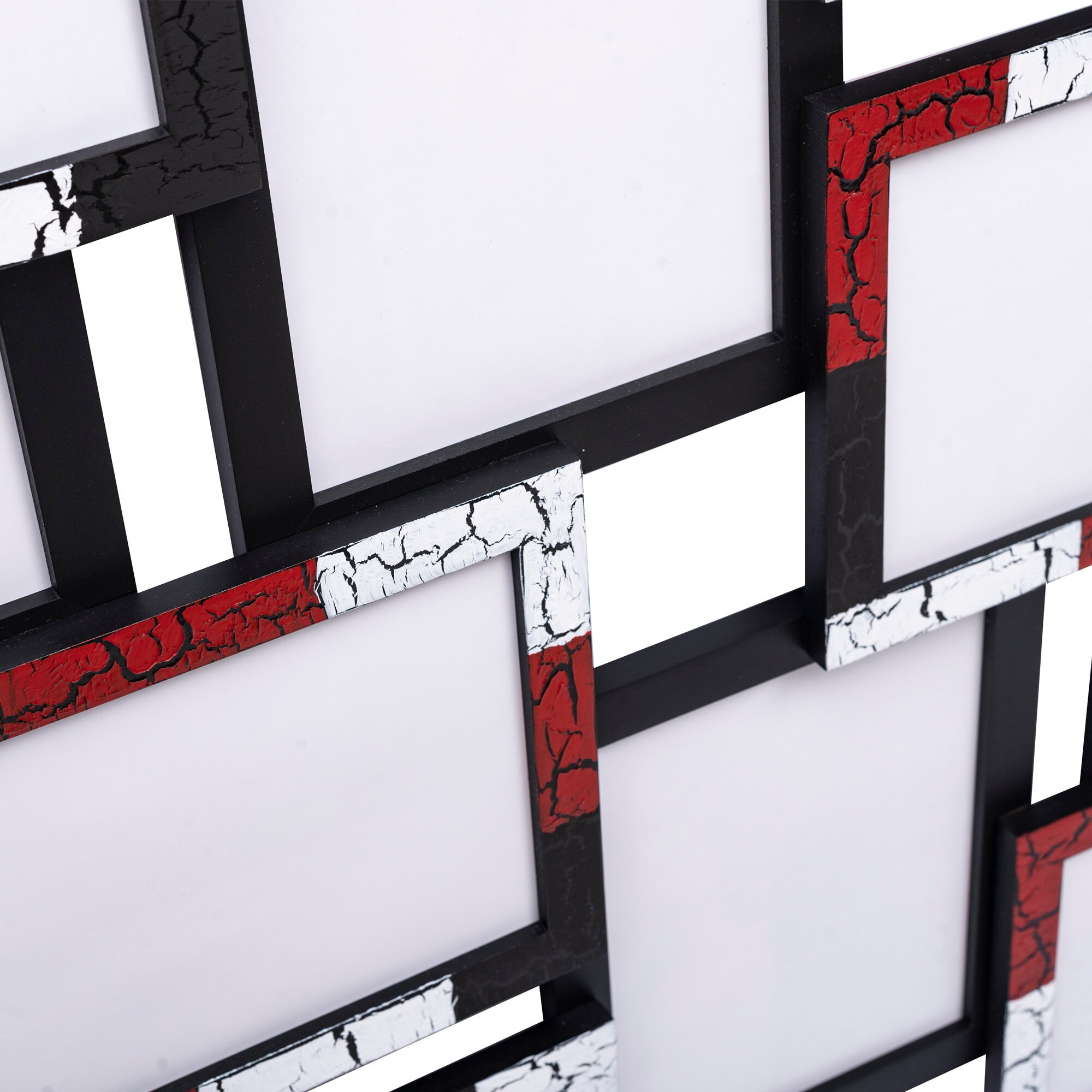 Collage Photo Frame - Photo Collage Frame - Hand Painted - Red-white ...