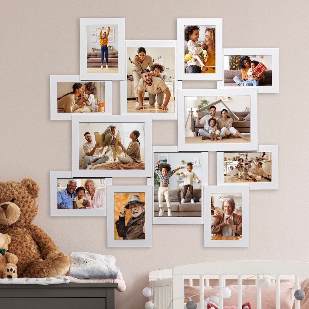 12 Openings PHOTO COLLAGE FRAME Picture Frame Collage Multiple Photo ...