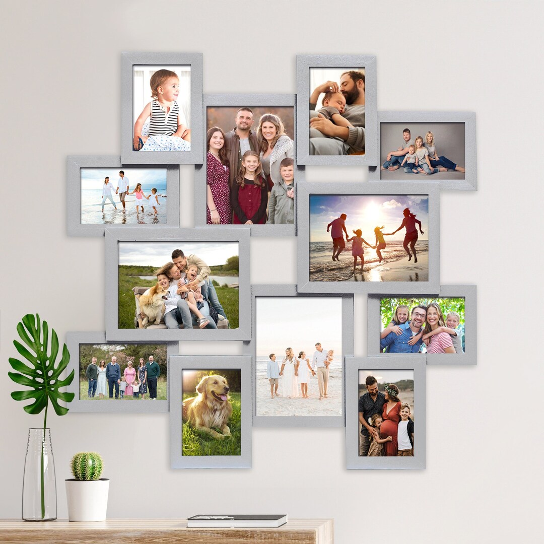 12 Openings PHOTO COLLAGE FRAME — Picture Frame Collage — Multiple ...