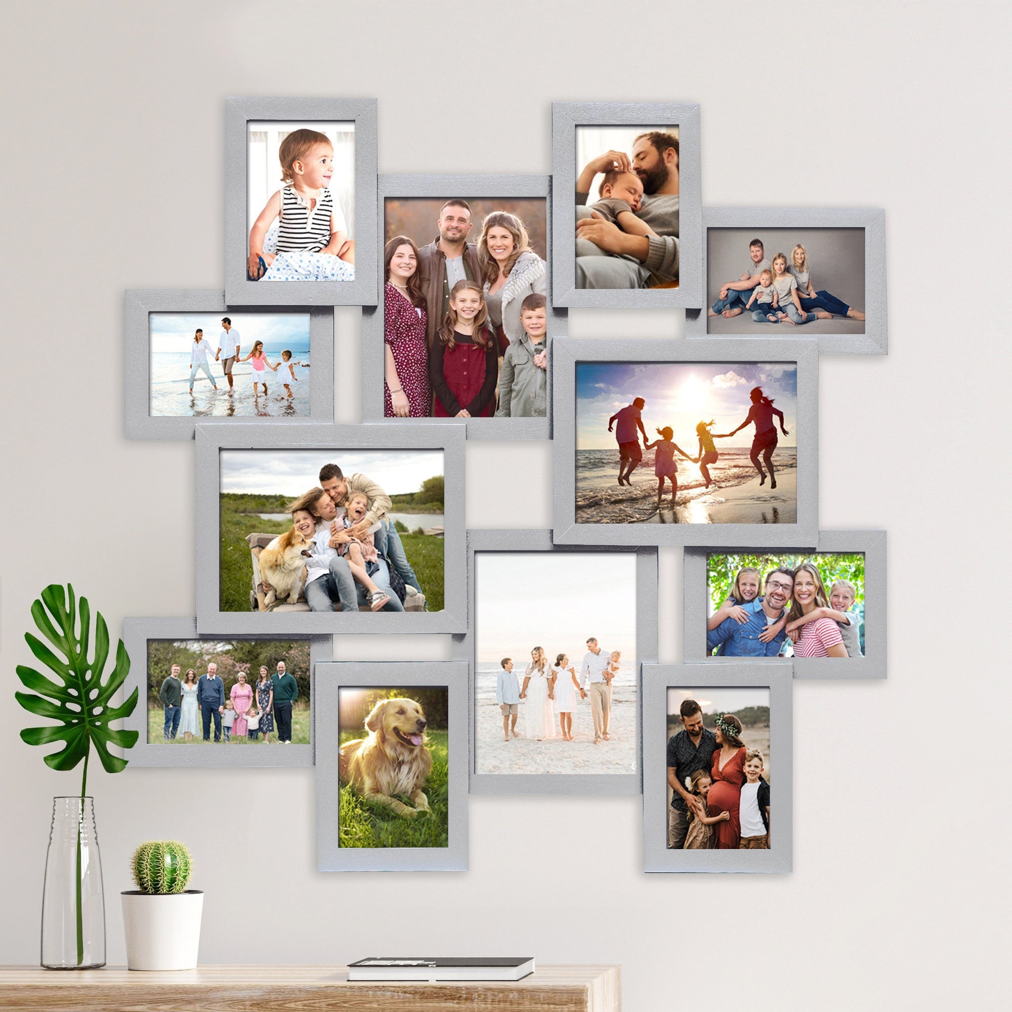 12 Openings PHOTO COLLAGE FRAME — Picture Frame Collage — Multiple ...