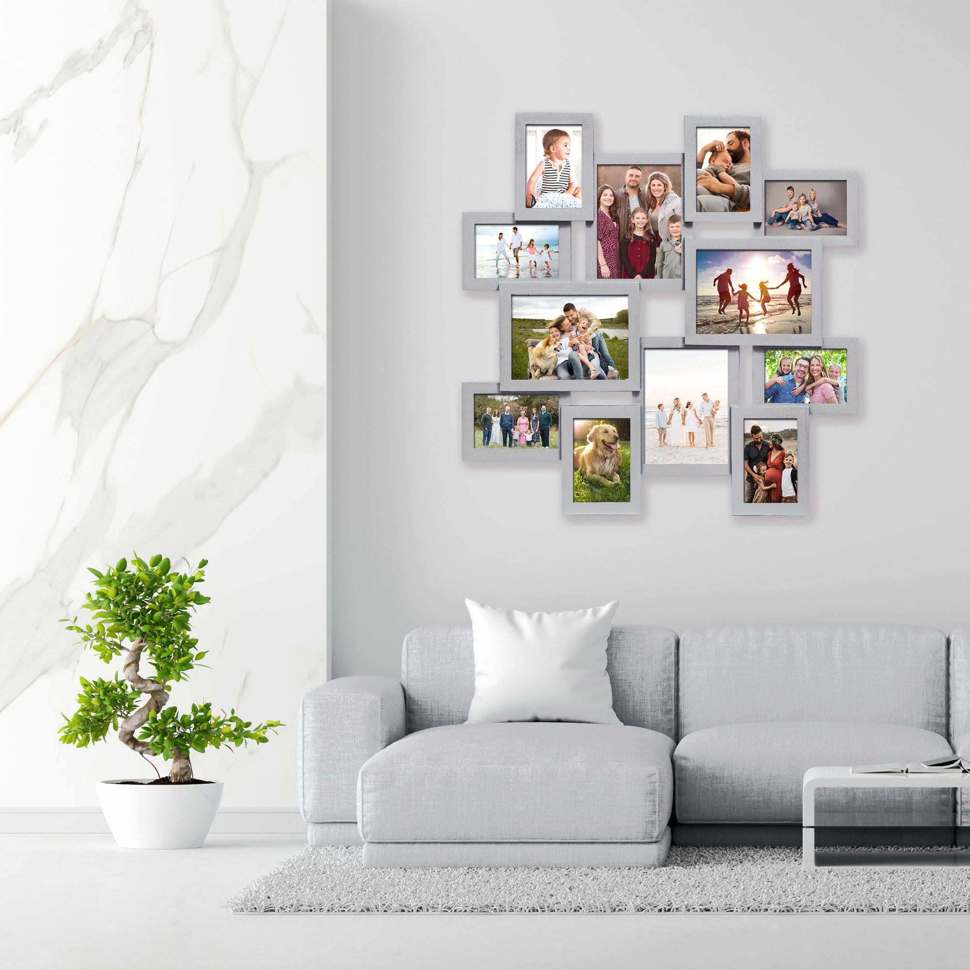 12 Openings PHOTO COLLAGE FRAME — Picture Frame Collage — Multiple ...