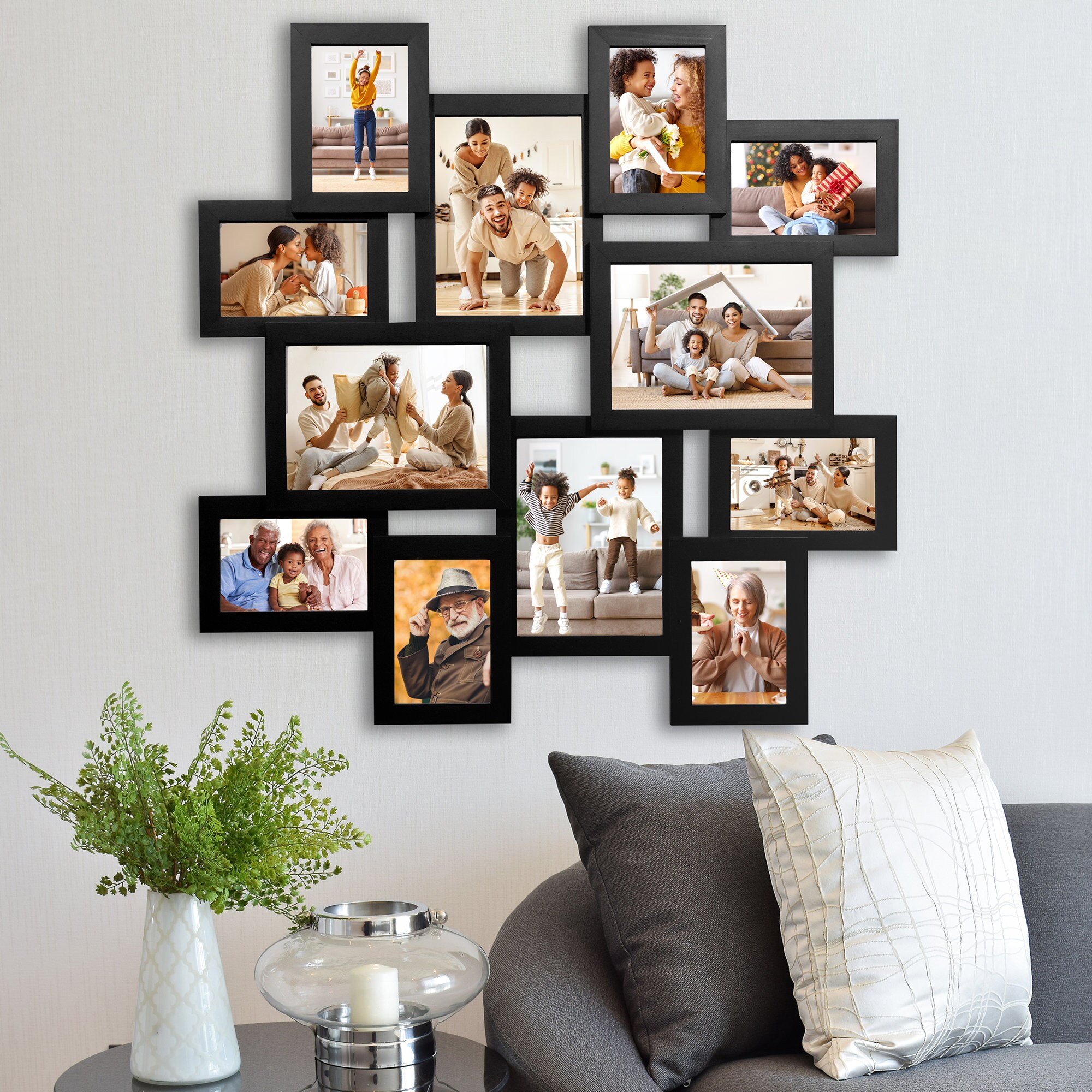 12 Openings PHOTO COLLAGE FRAME Picture Frame Collage - Etsy