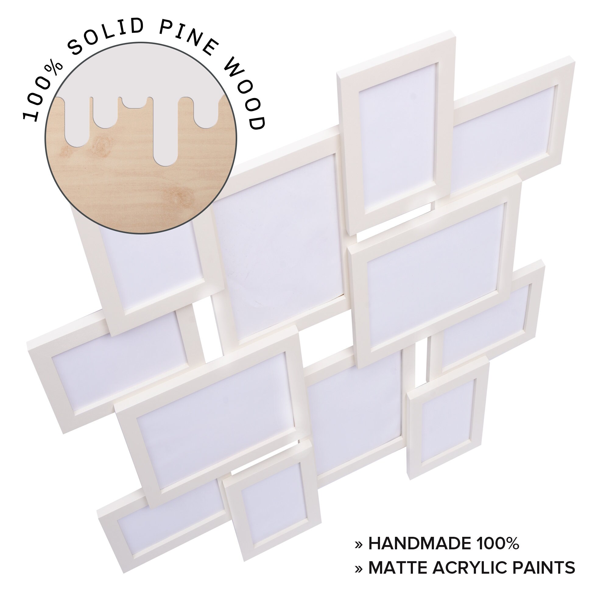 12 Openings PHOTO COLLAGE FRAME — Picture Frame Collage — Multiple ...