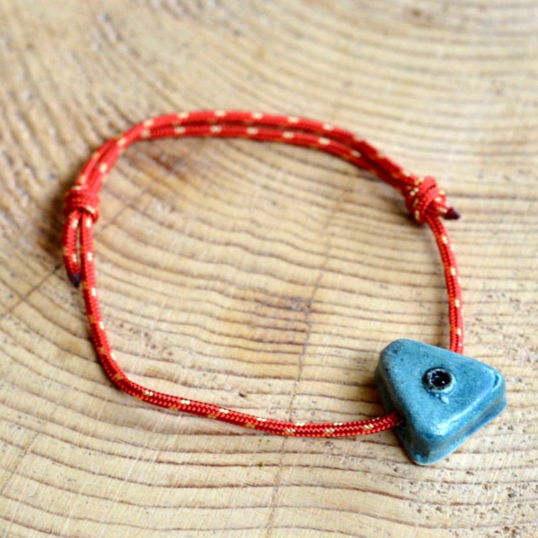 Rope Climber Bracelet | Black, White, Cyan, Yellow - Etsy