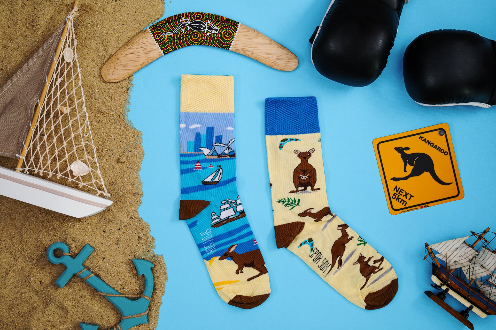 KANGAROO Mismatched Colorful Socks Colourful Socks Funny - Etsy Canada