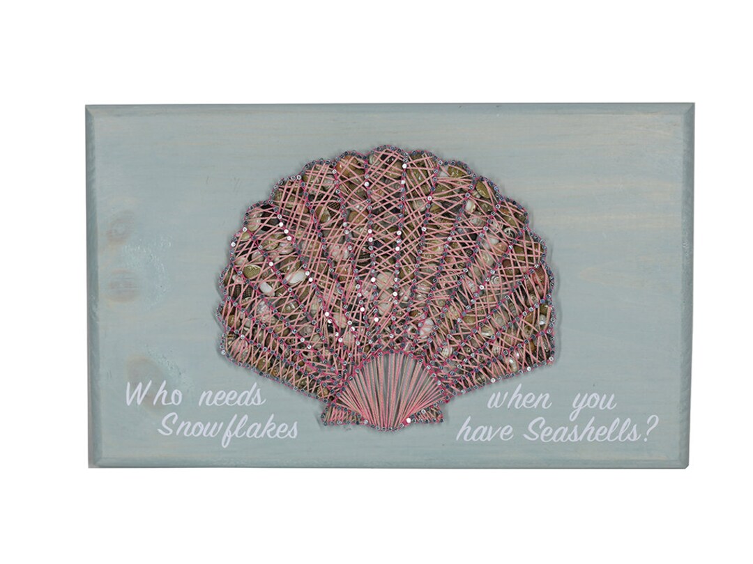 Seashells at the Beach summer, Sea Shore, Ocean, String Art, Home Decor ...