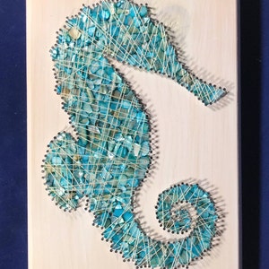 Seashell String Art seahorse Dolphin Octopus Marine Life - Etsy