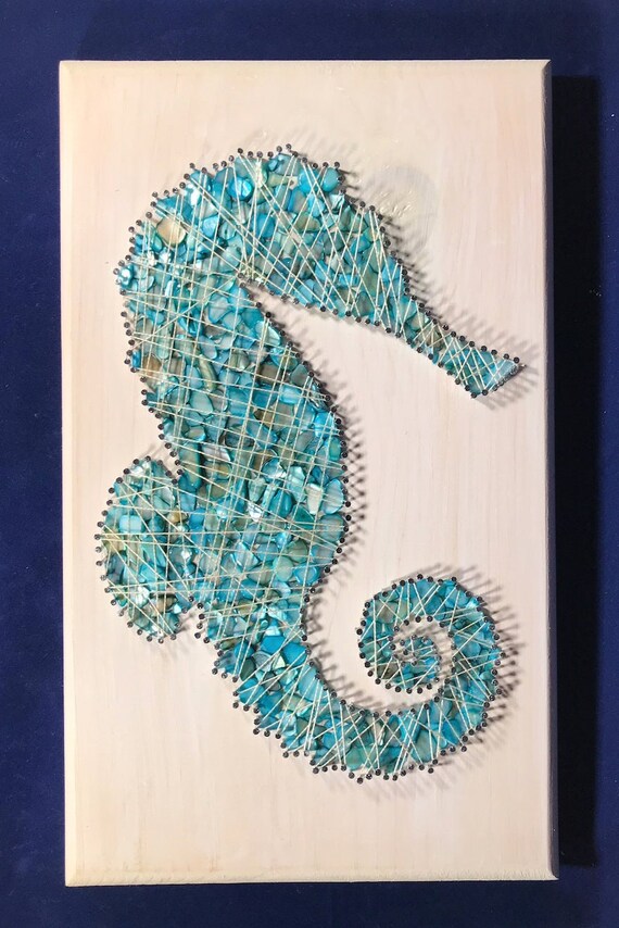 Seashell String Art seahorse Dolphin Octopus Marine Life - Etsy